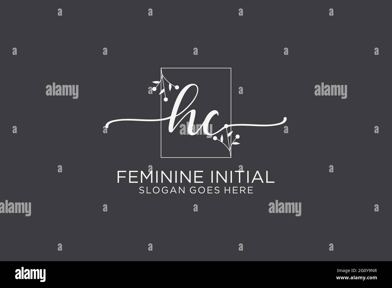 HC beauty monogram and elegant logo design handwriting logo of initial ...