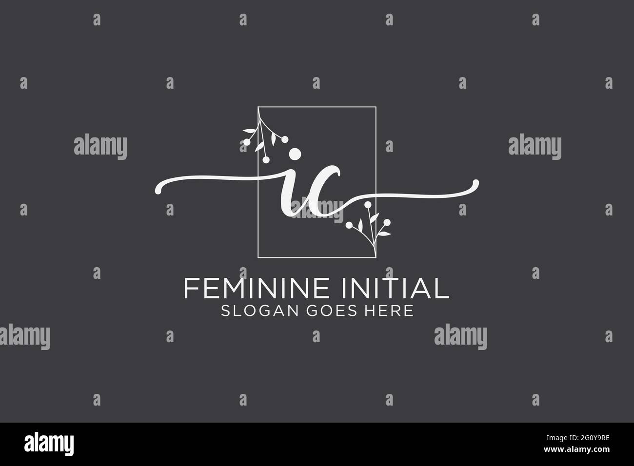 IC beauty monogram and elegant logo design handwriting logo of initial ...