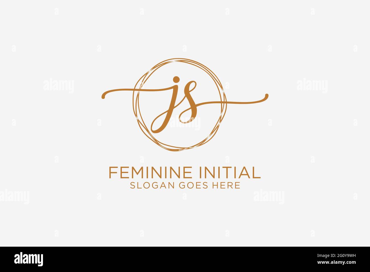 JS beauty monogram and elegant logo design handwriting logo of initial ...