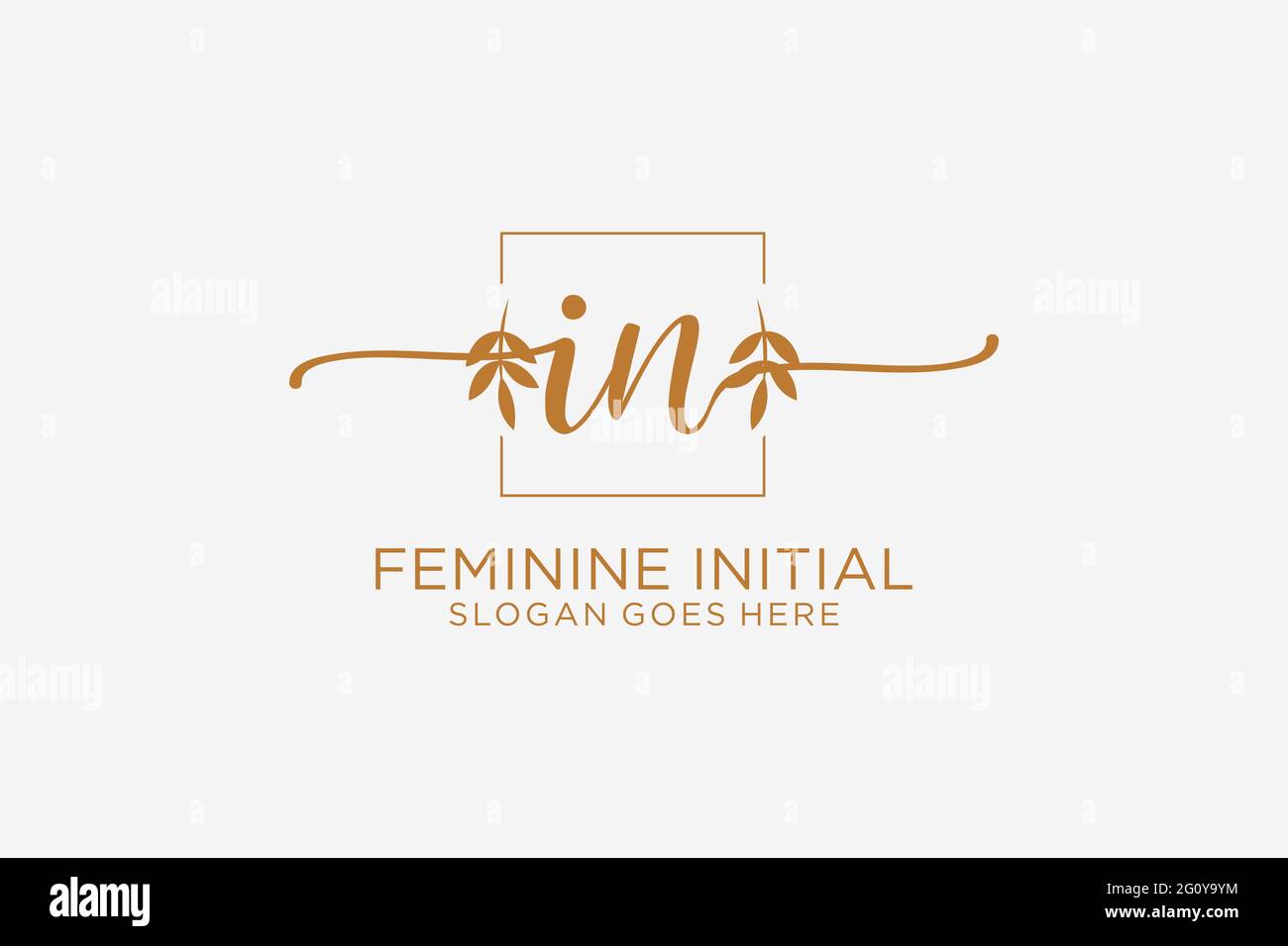 IN beauty monogram and elegant logo design handwriting logo of initial ...
