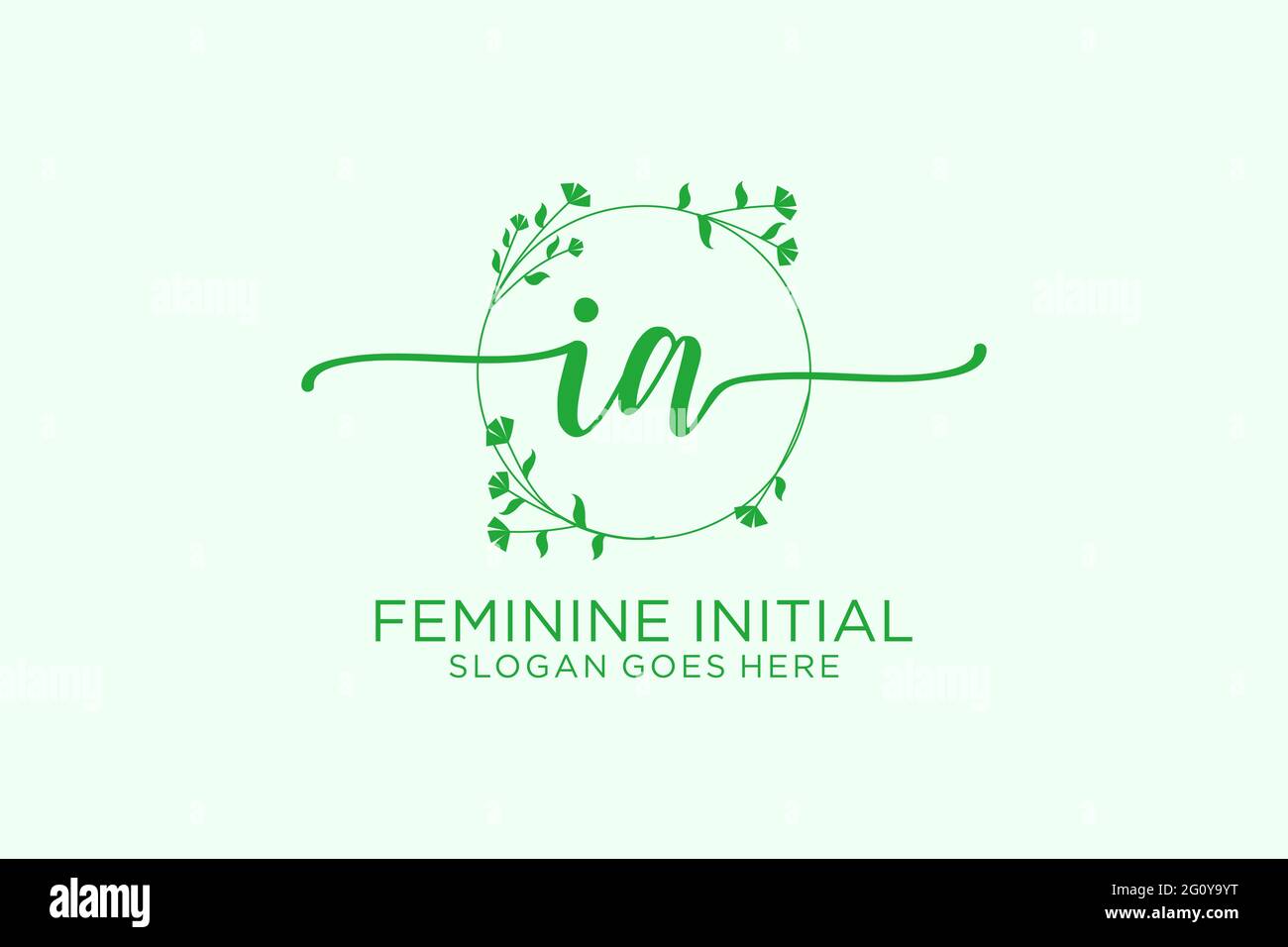 IA beauty monogram and elegant logo design handwriting logo of initial ...