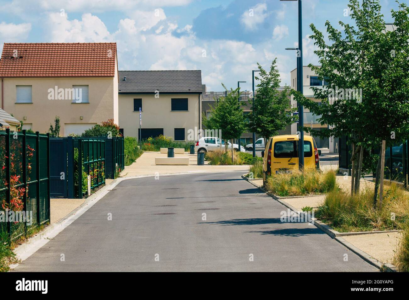Reims France June 02, 2021 Urban landscape of the city of Reims, a city ...