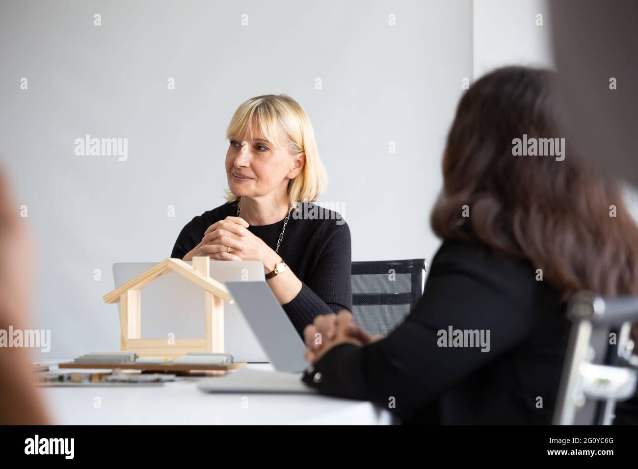 Meeting about real estate in the construction of single houses ...