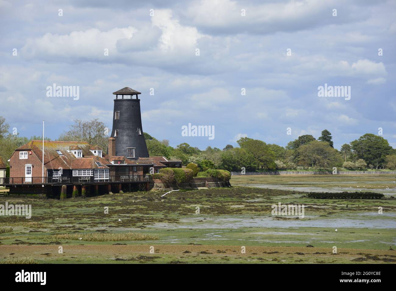 The famous landmark of the historic Langstone Watermill on the edge of ...