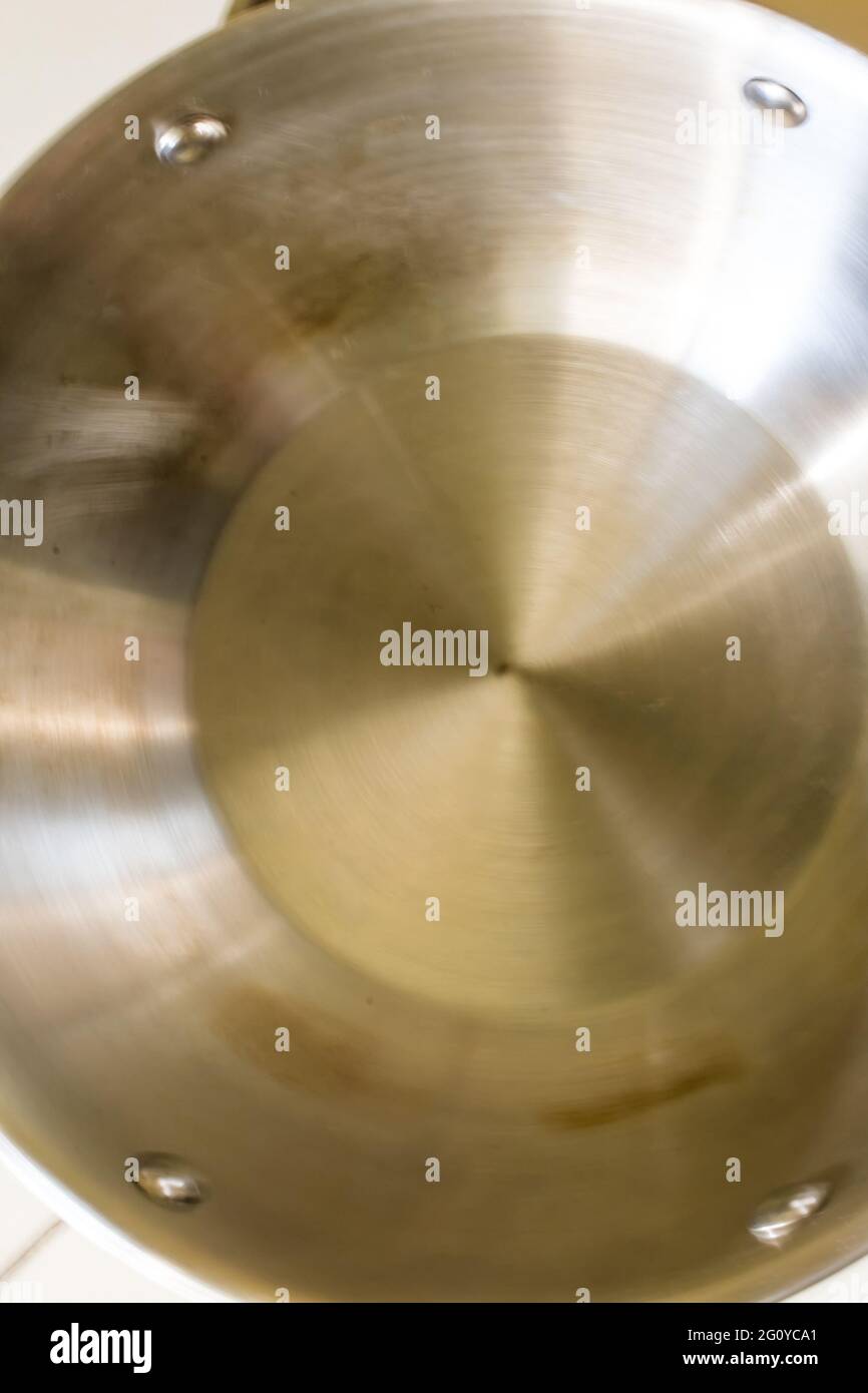 new pan made in stainless steel with chrome-plated looking beautiful on ...