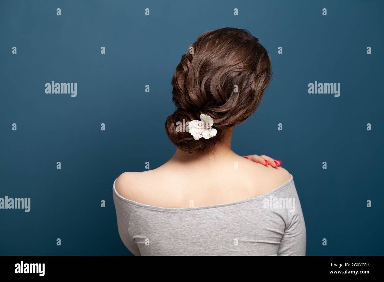 Topknot model hi-res stock photography and images - Alamy