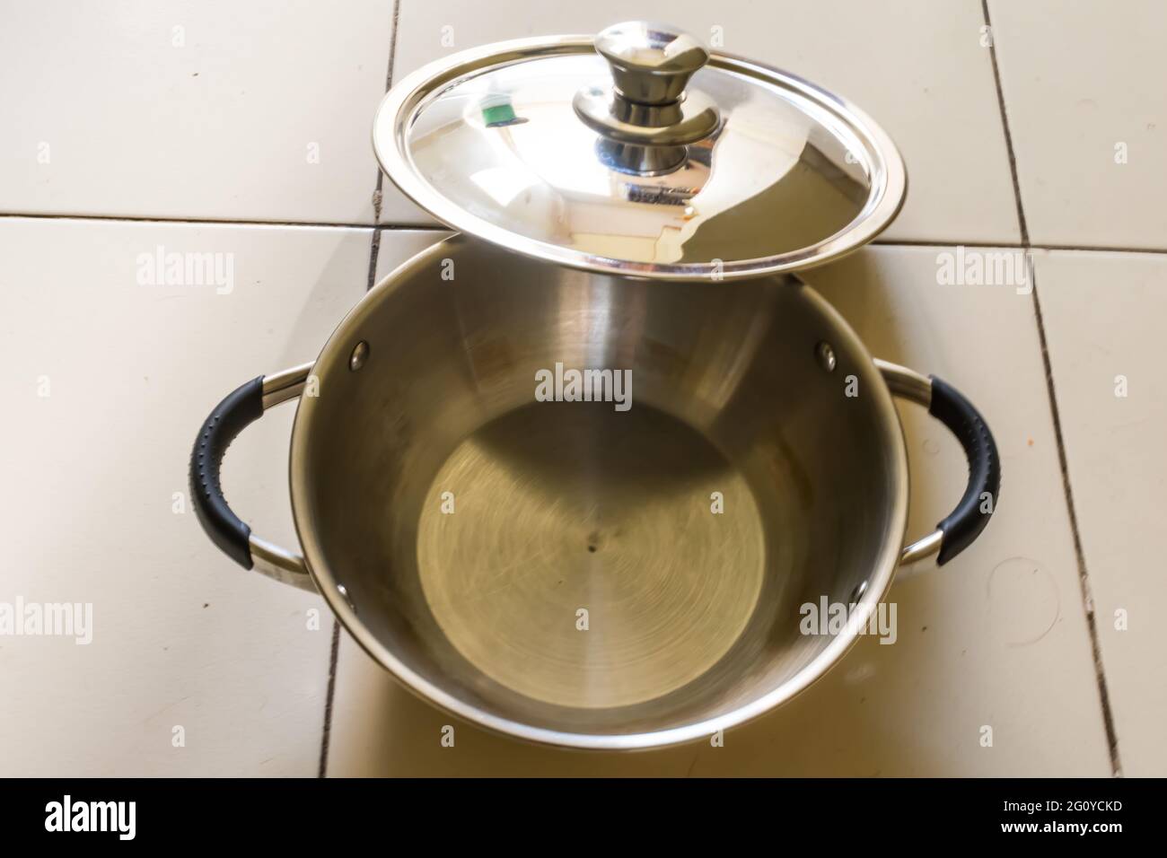 new pan made in stainless steel with chrome-plated looking beautiful on ...