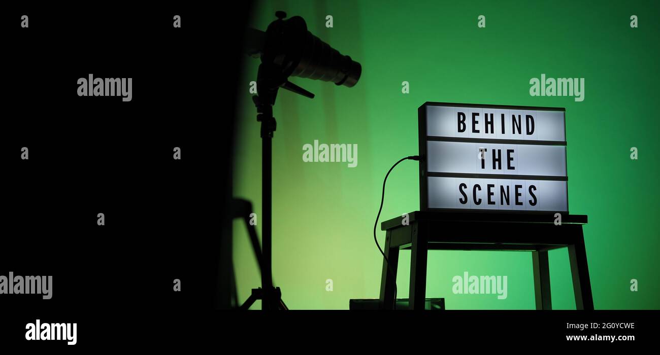 Behind the scenes letterboard text on Lightbox or Cinema Light box ...