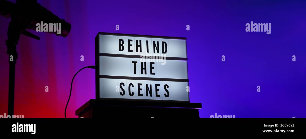 Behind the scenes letterboard text on Lightbox or Cinema Light box ...