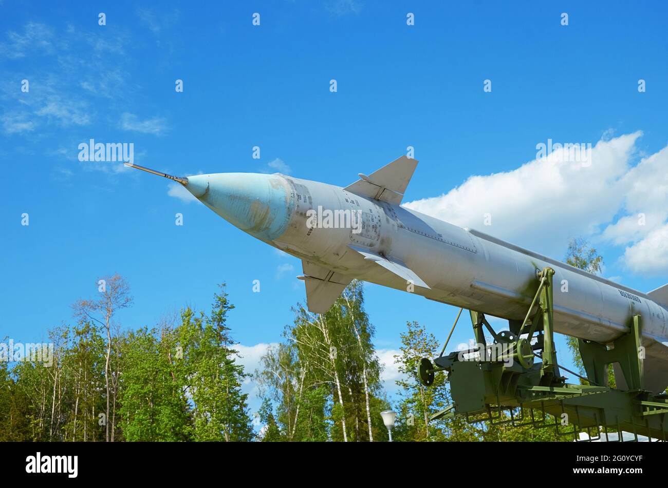 Patriot Park, Moscow Region, Russia, May 22, 2021. Missile of the S-200 ...