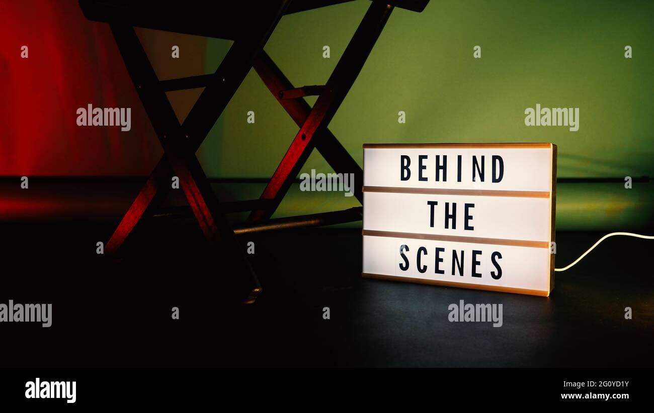 Behind the scenes letterboard text on Lightbox or Cinema Light box ...