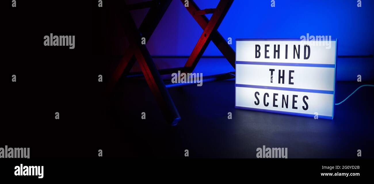 Behind the scenes letterboard text on Lightbox or Cinema Light box ...