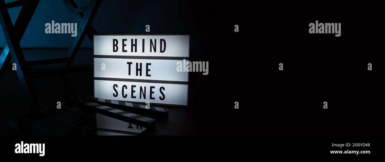Behind the scenes letterboard text on Lightbox or Cinema Light box ...