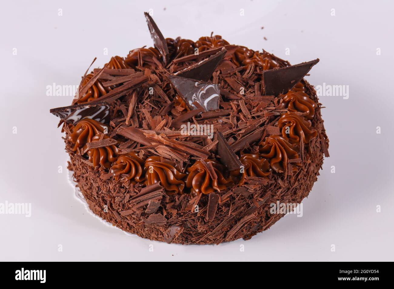 Delicous Cake chocolate with cream Stock Photo - Alamy