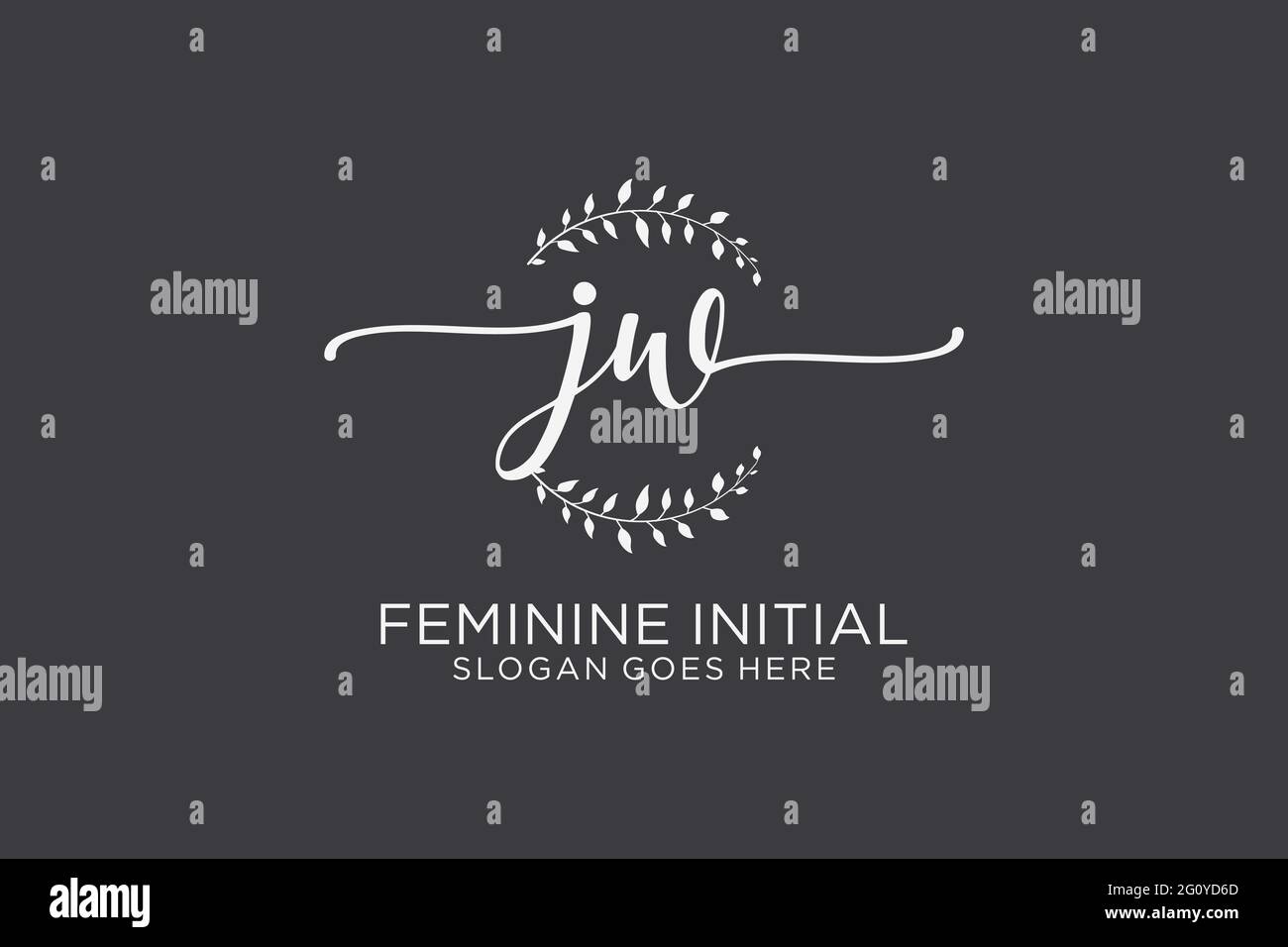 JW beauty monogram and elegant logo design handwriting logo of initial ...