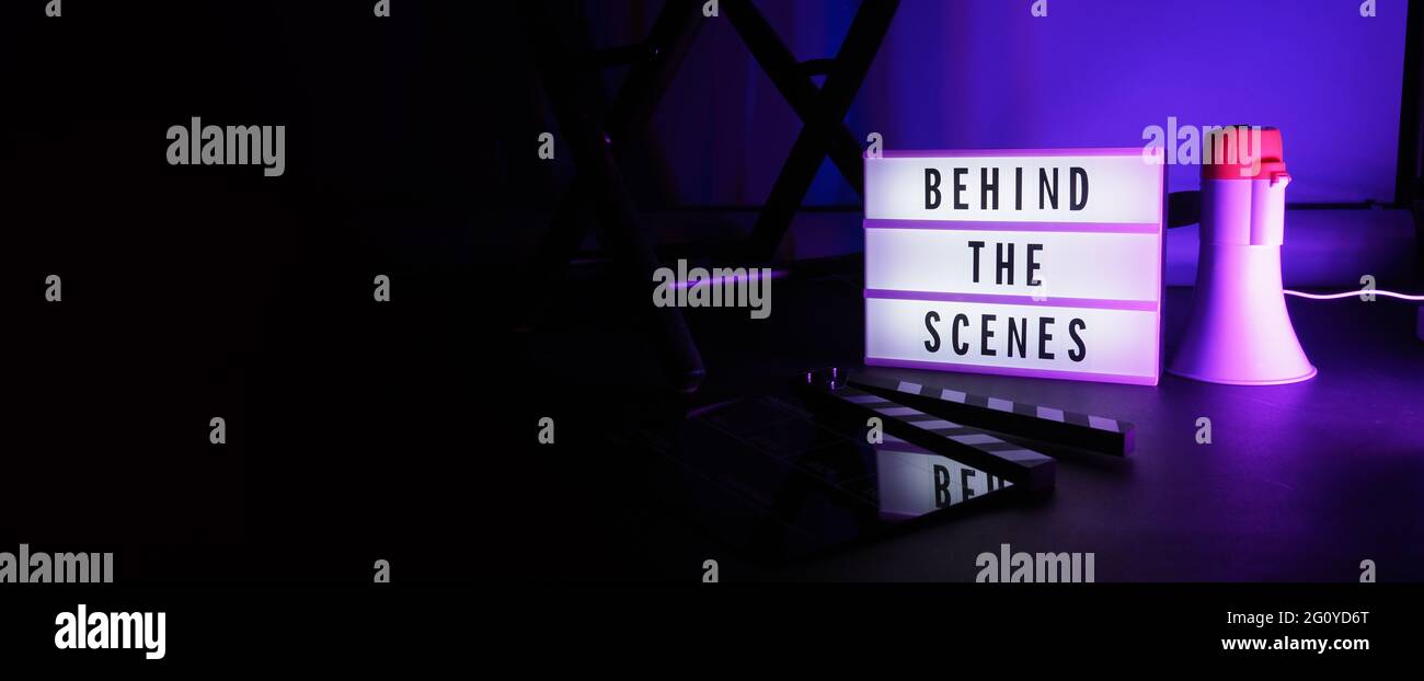 Behind the scenes letterboard text on Lightbox or Cinema Light box ...