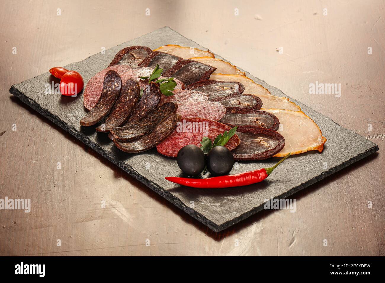 Delicous Meat and sausages mix plate Stock Photo - Alamy