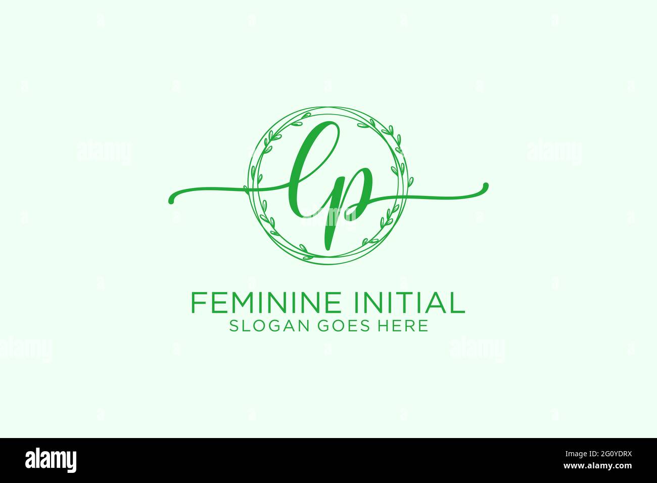 LP beauty monogram and elegant logo design handwriting logo of initial ...