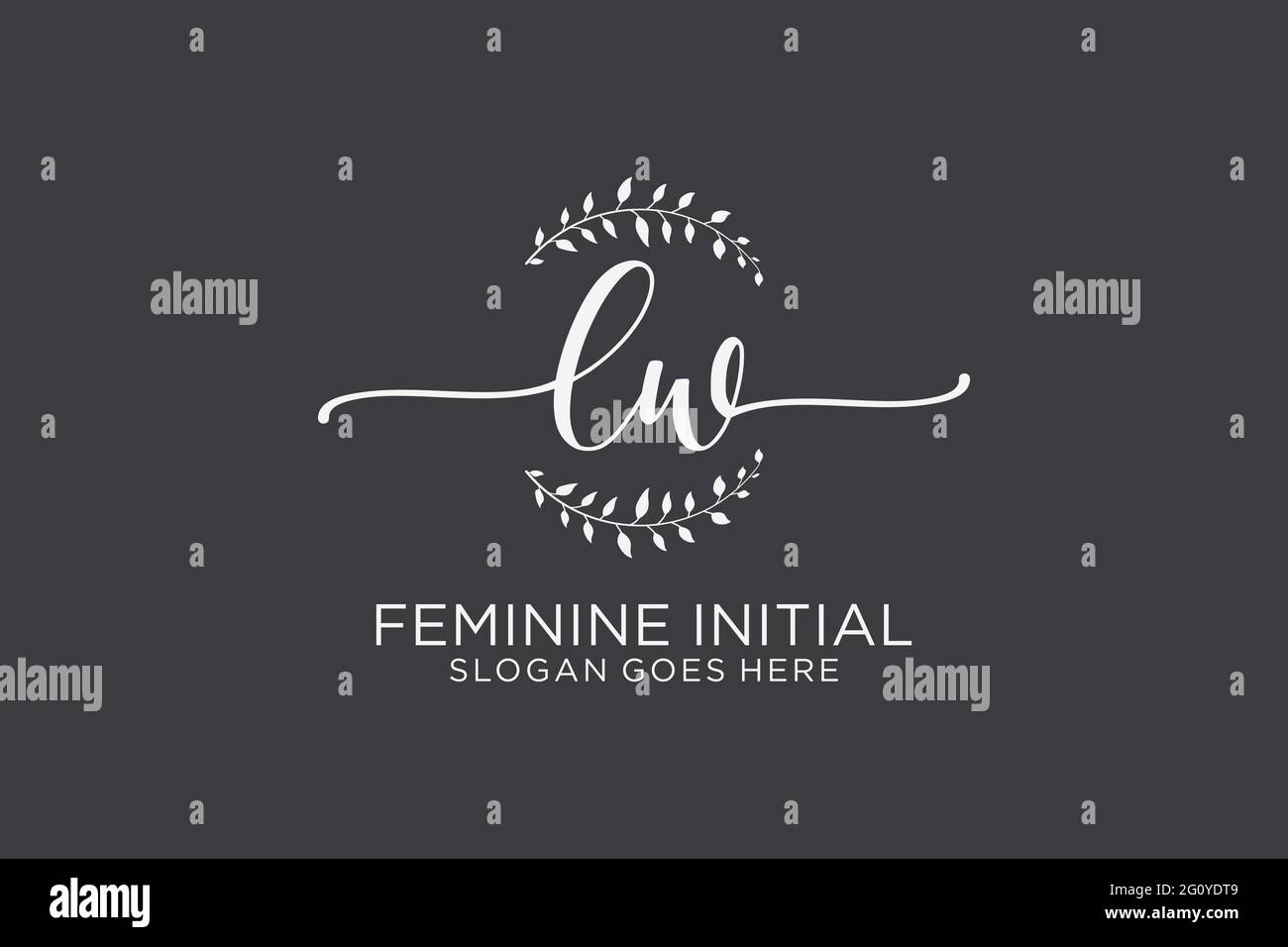 LW beauty monogram and elegant logo design handwriting logo of initial ...