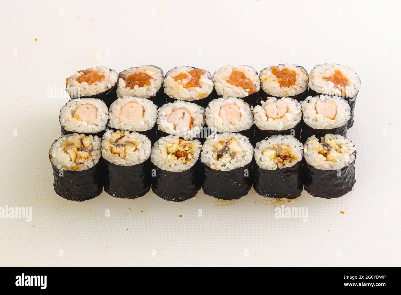 Japanese sushi and roll set with fish Stock Photo - Alamy