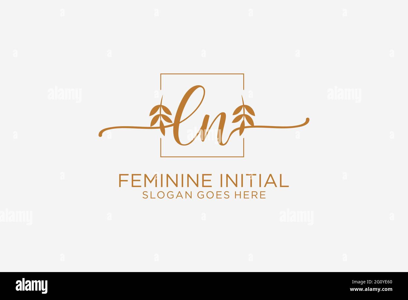 LN beauty monogram and elegant logo design handwriting logo of initial ...