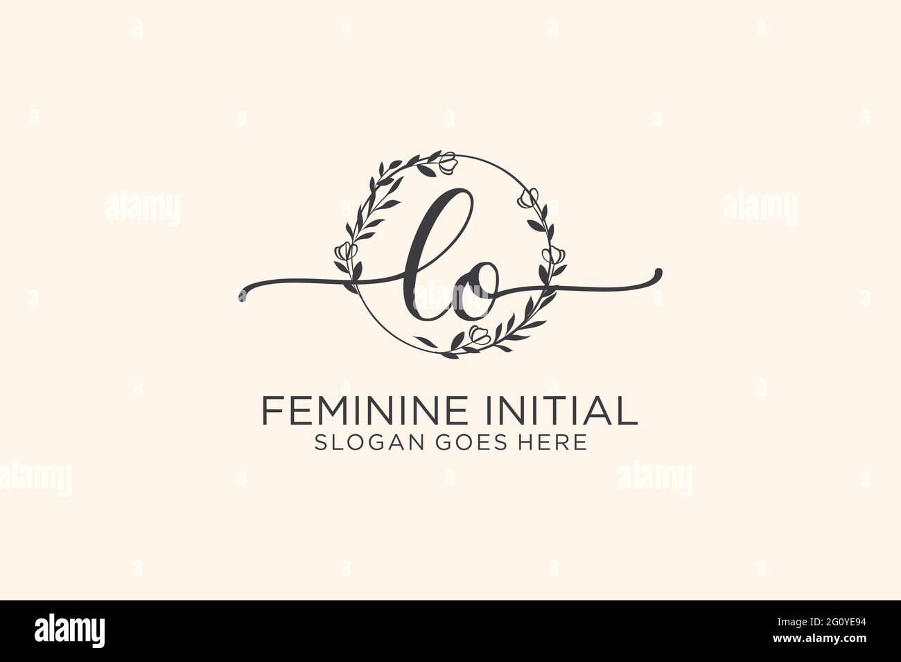 LO beauty monogram and elegant logo design handwriting logo of initial ...