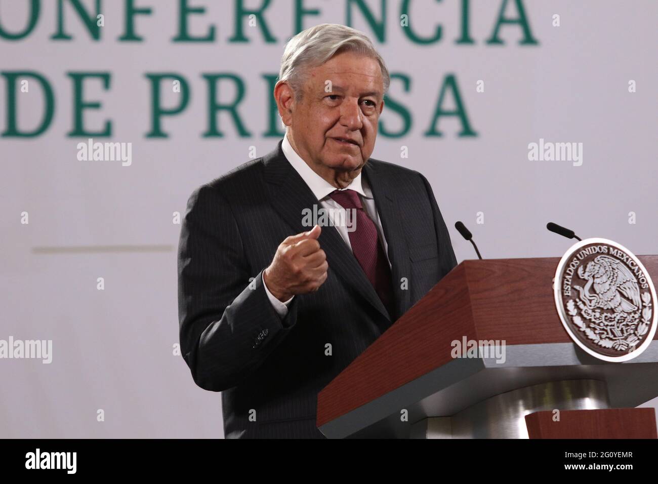 Non Exclusive: MEXICO CITY, MEXICO, JUNE 2: Mexican President Andres ...