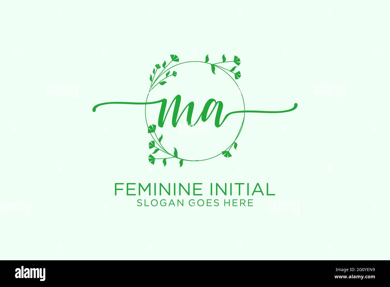 MA beauty monogram and elegant logo design handwriting logo of initial ...