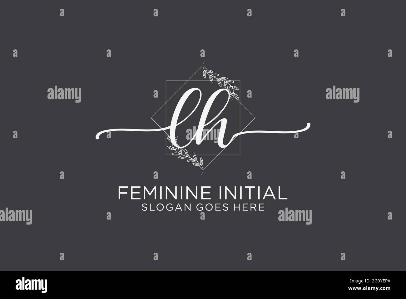 LH beauty monogram and elegant logo design handwriting logo of initial ...