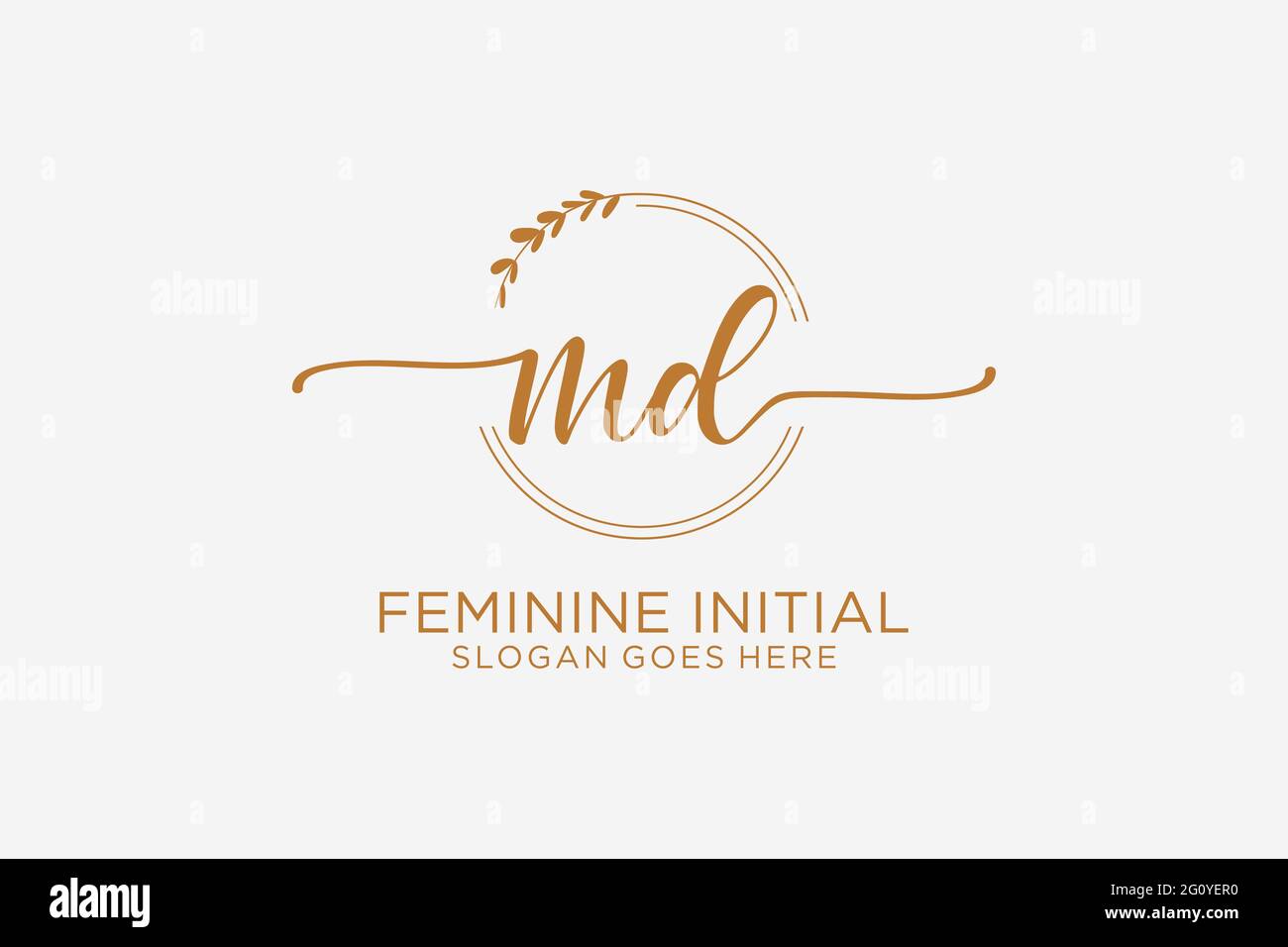 MD beauty monogram and elegant logo design handwriting logo of initial ...