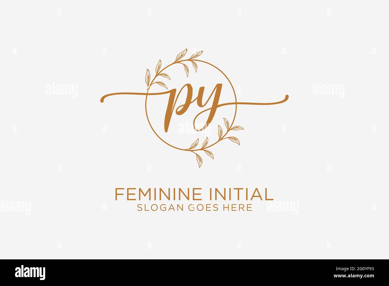 PY beauty monogram and elegant logo design handwriting logo of initial ...