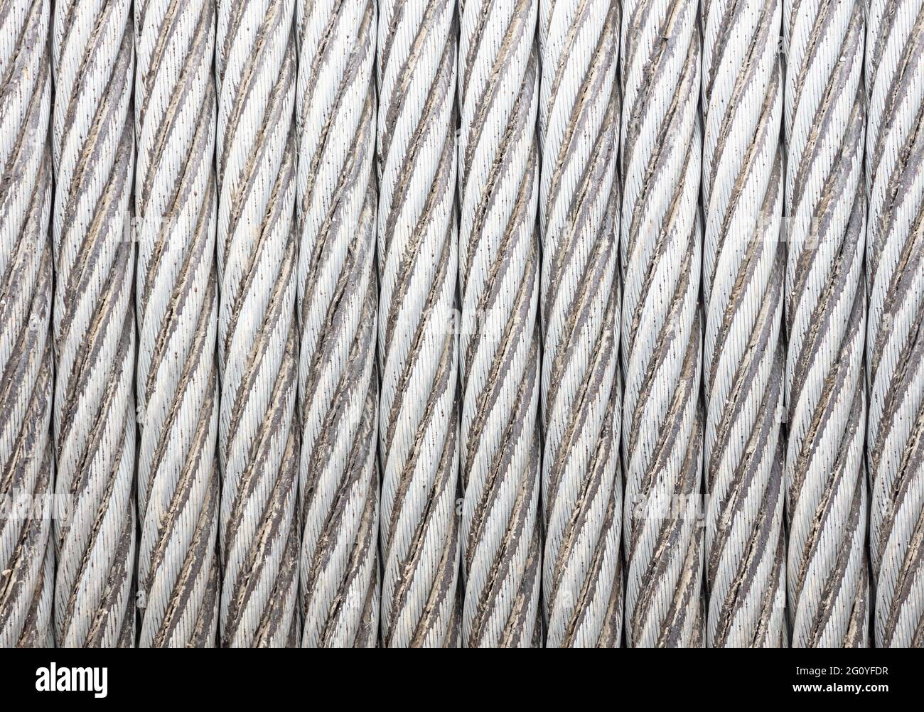 Vertical stranded rolled metal cable, heavy duty Stock Photo - Alamy