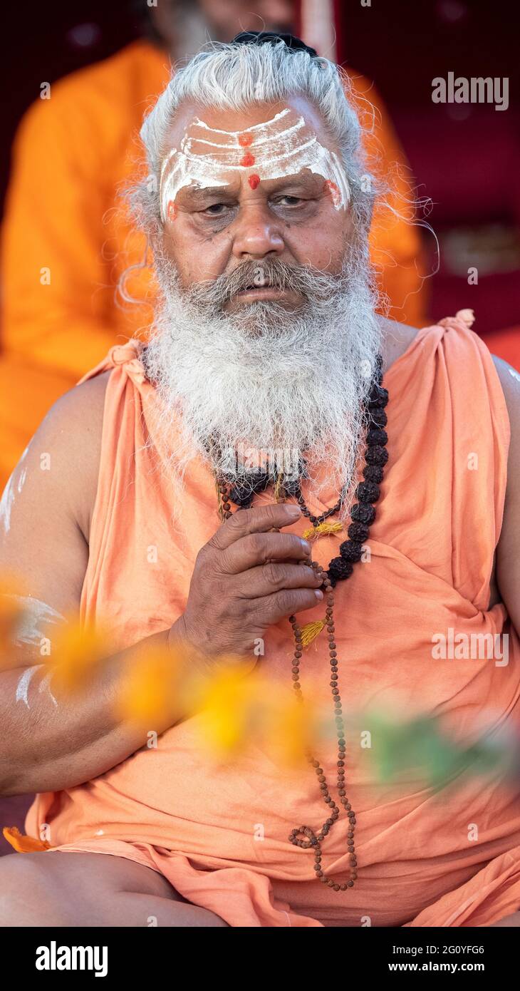 Naga sadhus bath hi-res stock photography and images - Alamy