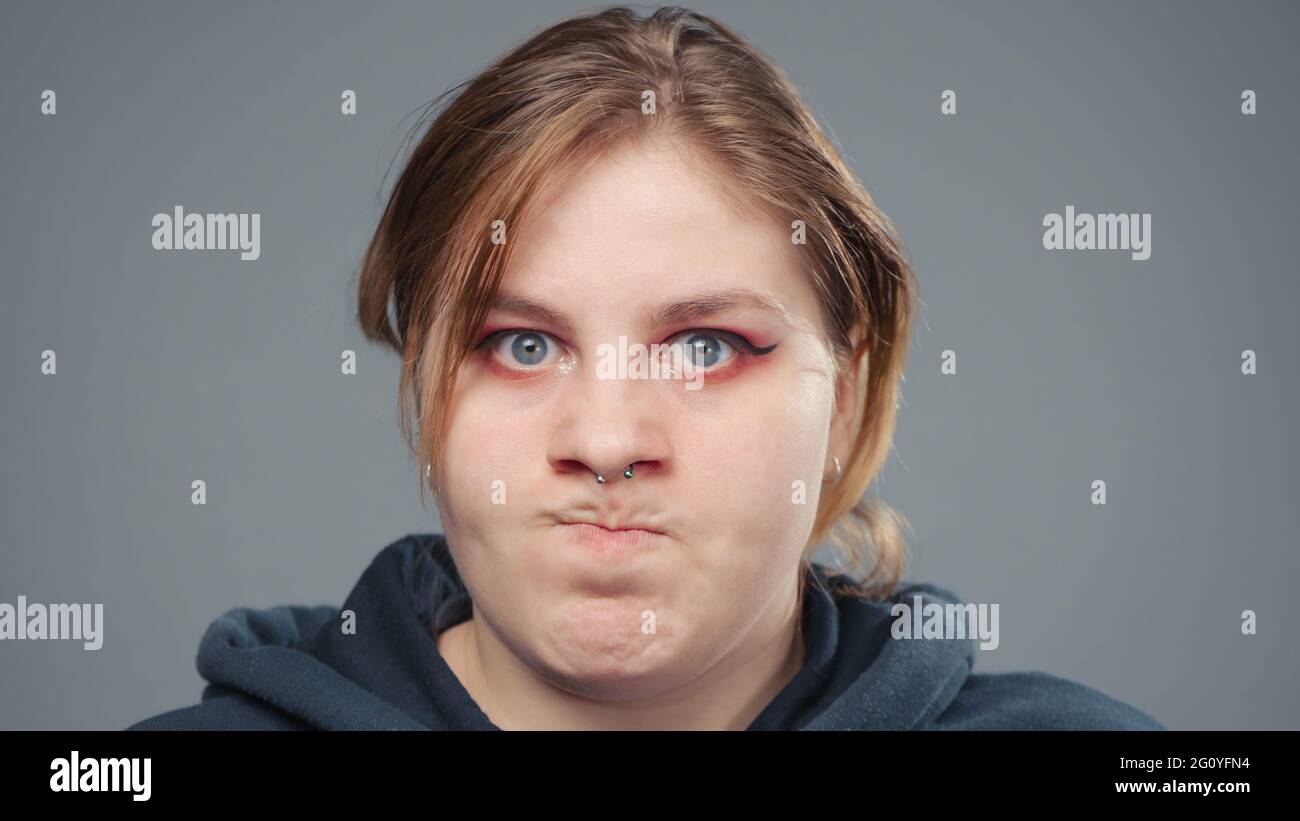 Angry woman face hi-res stock photography and images - Alamy