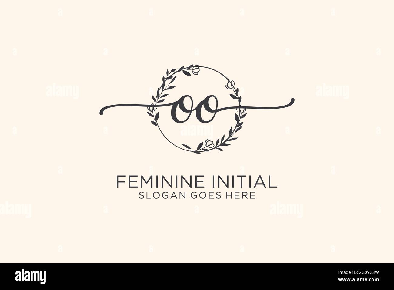 OO beauty monogram and elegant logo design handwriting logo of initial ...