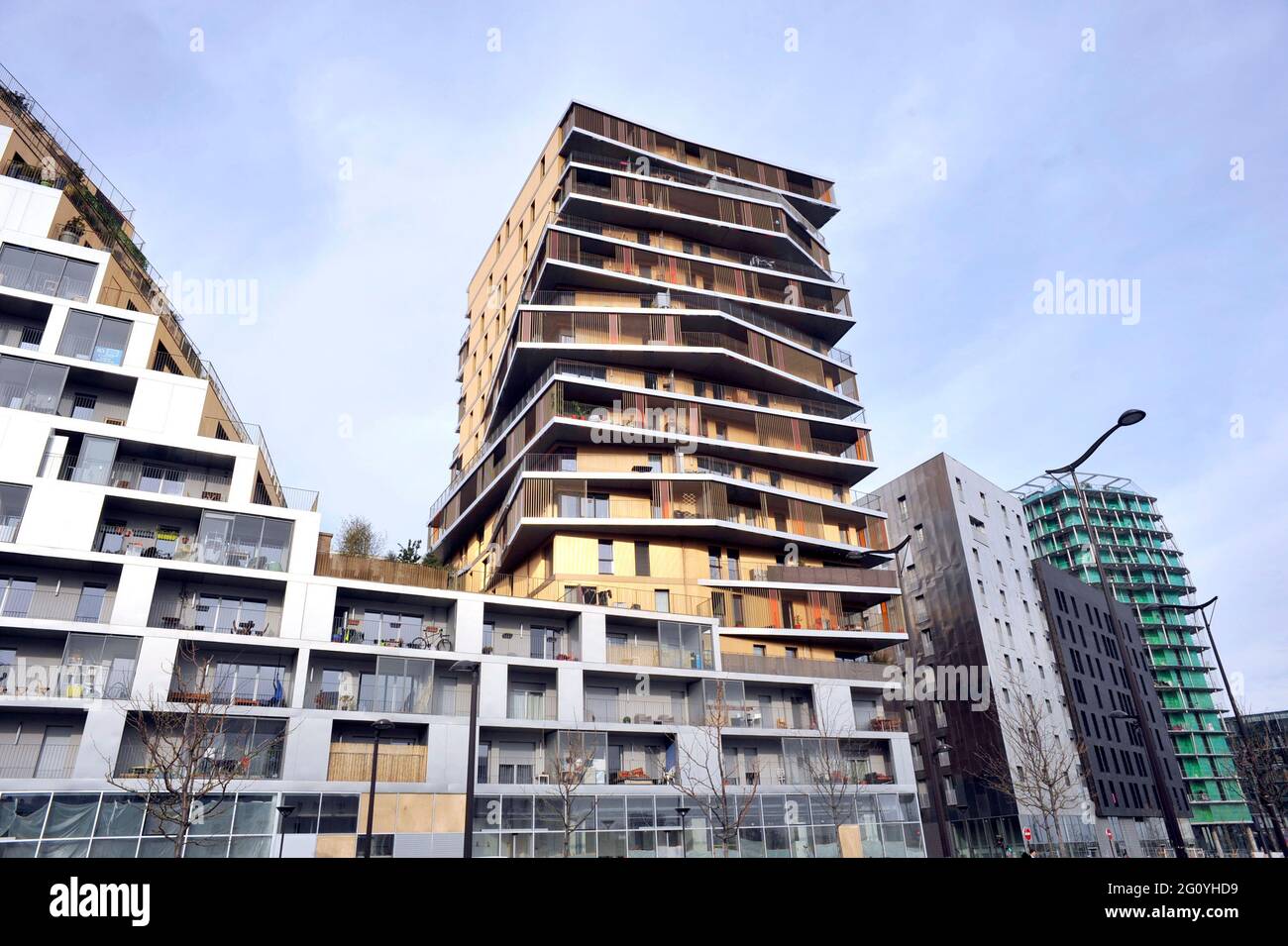 FRANCE. PARIS (75) THE HOME TOWER IS A HOUSING BUILDING MIXING SOCIAL ...