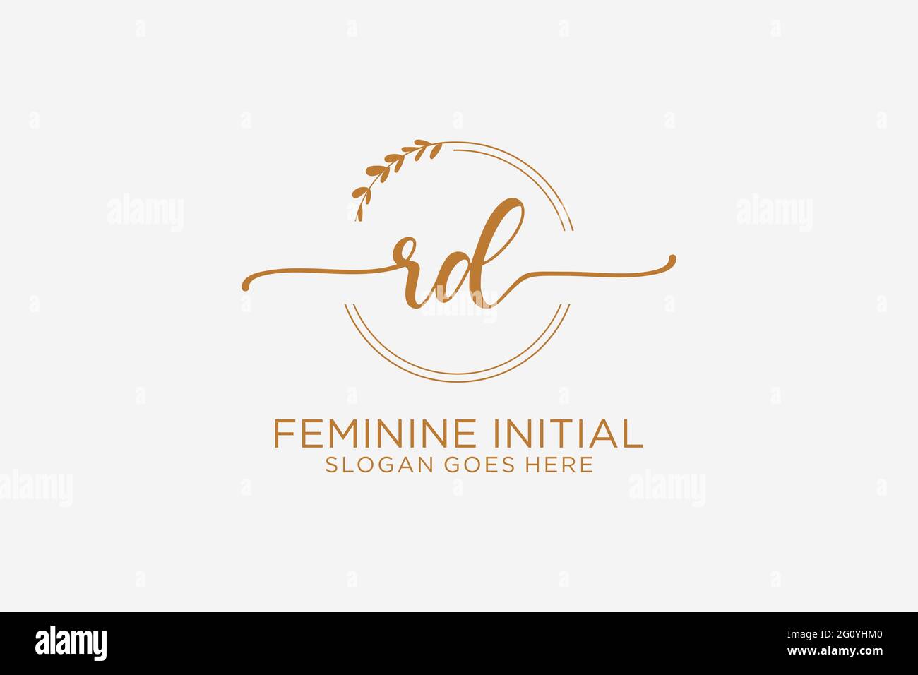 RD beauty monogram and elegant logo design handwriting logo of initial ...