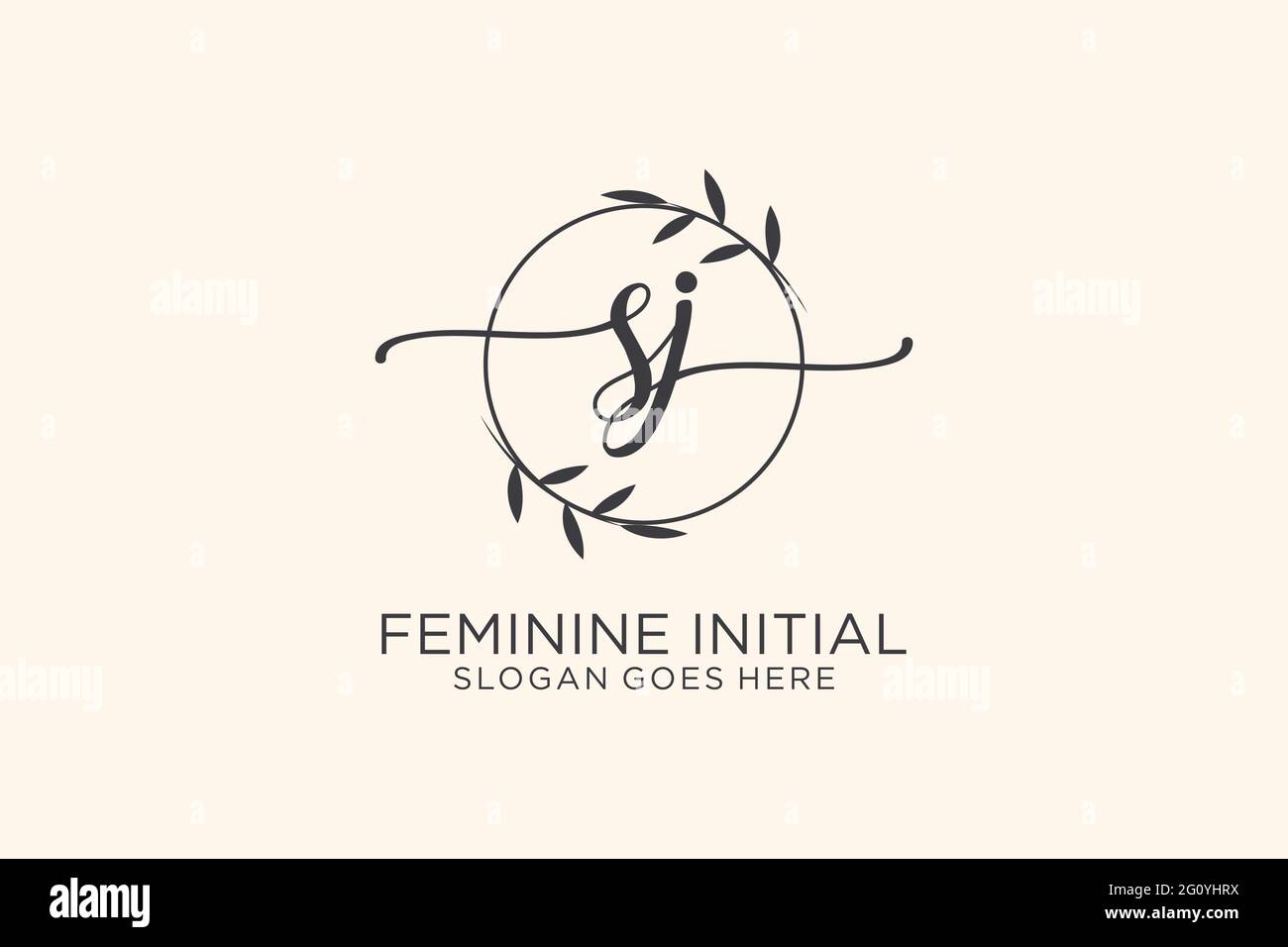 SJ beauty monogram and elegant logo design handwriting logo of initial ...