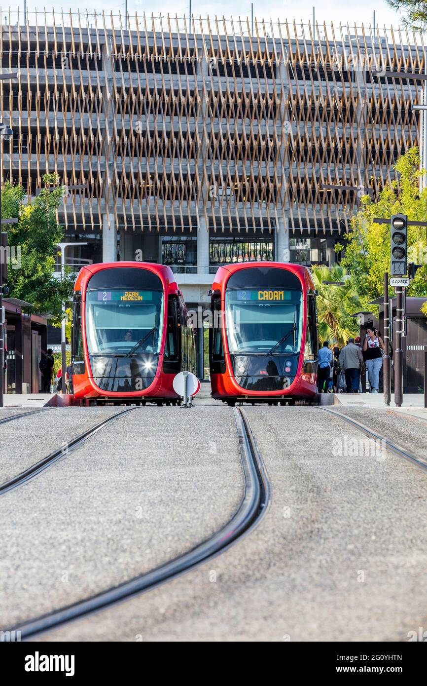 Nice france tram line 2 hi-res stock photography and images - Alamy