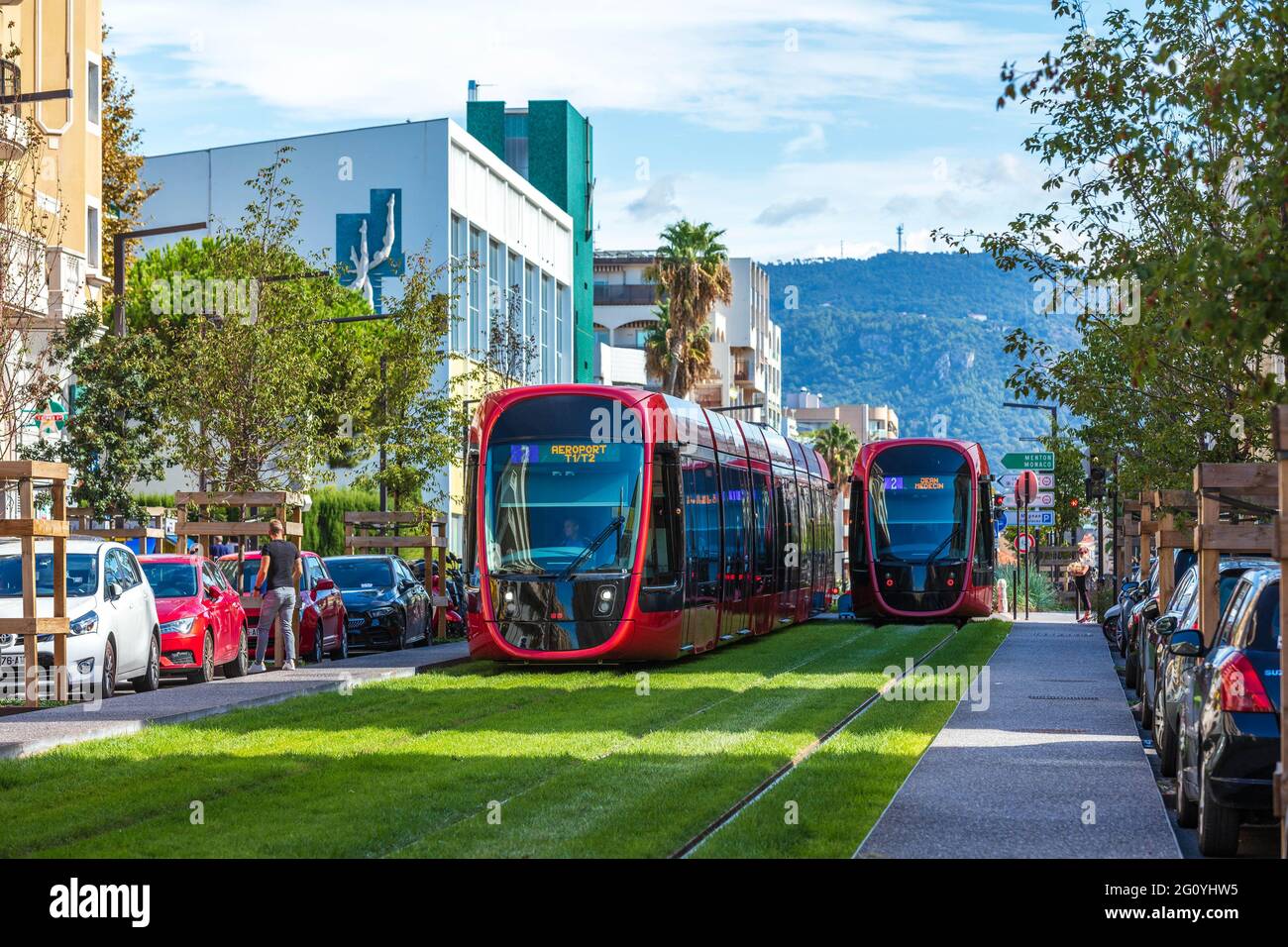 FRANCE, ALPES-MARITIMES (06) NICE, TRAMWAY LINE 2 Stock Photo - Alamy