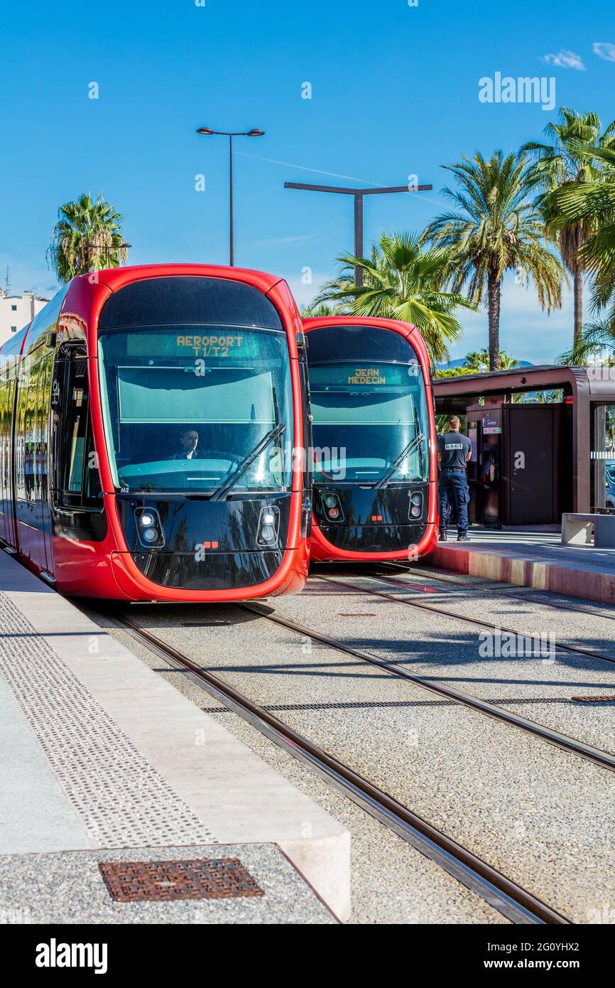 FRANCE, ALPES-MARITIMES (06) NICE, TRAMWAY LINE 2 Stock Photo - Alamy