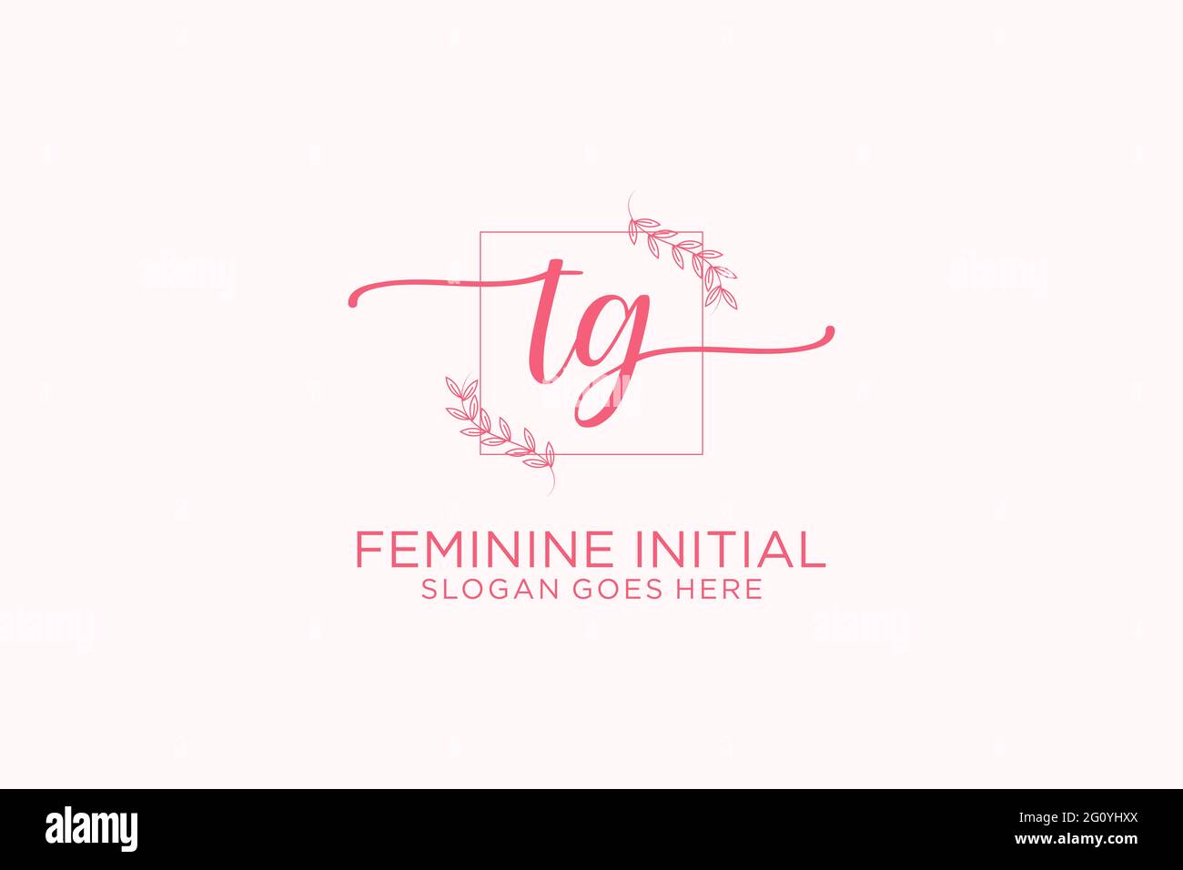 TG beauty monogram and elegant logo design handwriting logo of initial ...