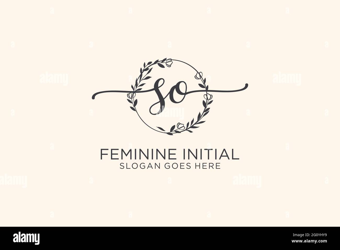 SO beauty monogram and elegant logo design handwriting logo of initial ...