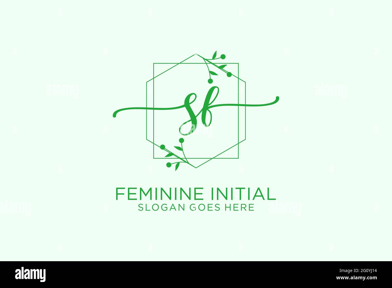SF beauty monogram and elegant logo design handwriting logo of initial ...