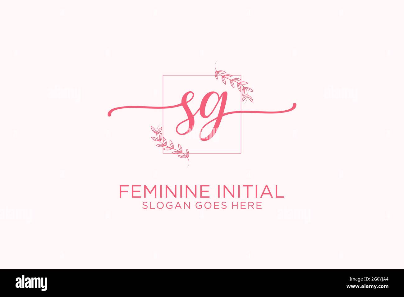 SG beauty monogram and elegant logo design handwriting logo of initial signature, wedding ...