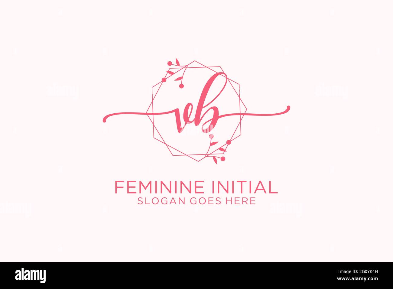 VB beauty monogram and elegant logo design handwriting logo of initial ...