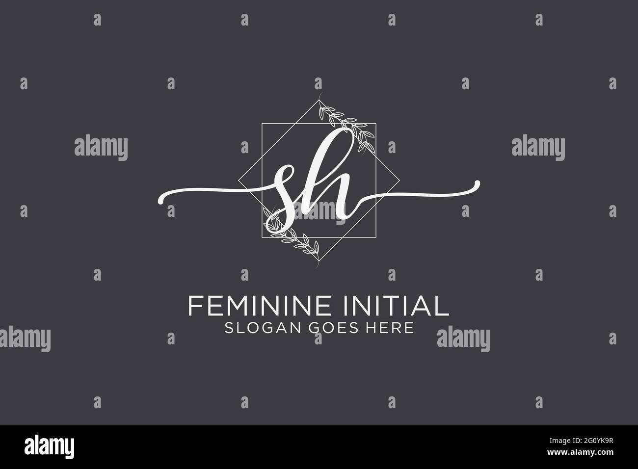 SH beauty monogram and elegant logo design handwriting logo of initial ...
