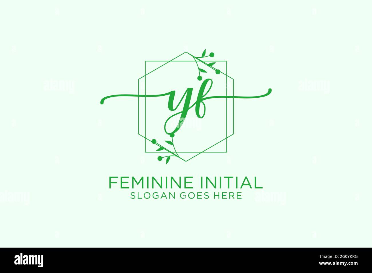 YF beauty monogram and elegant logo design handwriting logo of initial ...