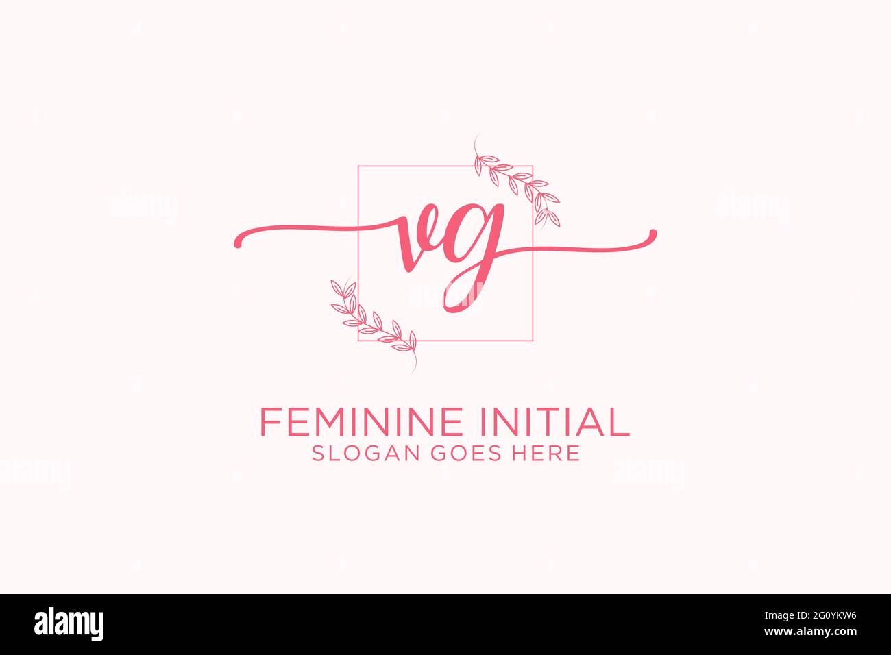 VG beauty monogram and elegant logo design handwriting logo of initial ...