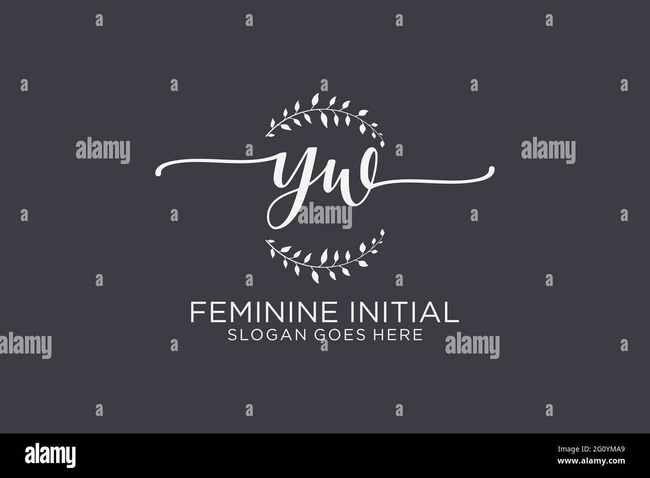 YW beauty monogram and elegant logo design handwriting logo of initial ...